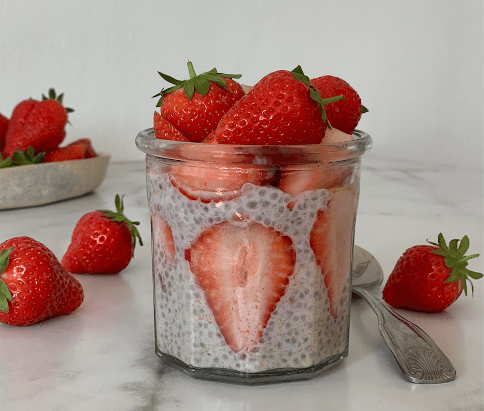 Chiagrød med kefir - Carrotstick opskrift - tarmesundhed